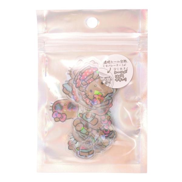 オーロラホログラム加工のクリアシールです。透明シール台紙(セパレーター)が少し大きく、シールがはがしやすい仕様。シールサイズ:約H30×W30×D1mm以内(ダイカット)素材:クリアシール内容:8柄×5枚(計40枚)生産国:中国: 6000...