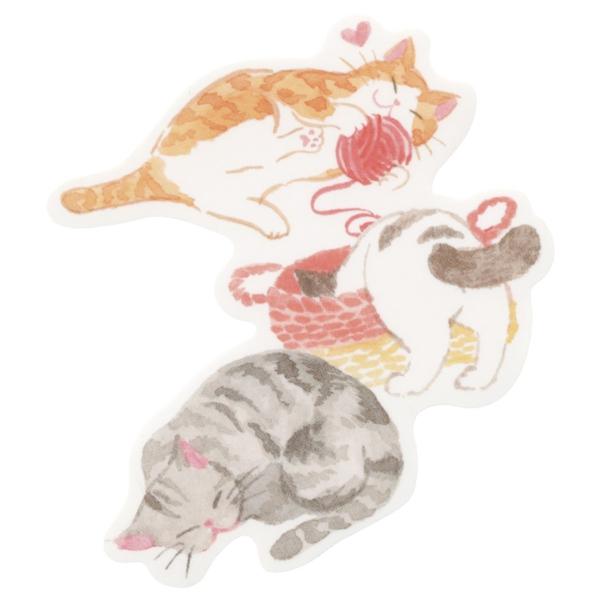 ねころびシリーズ5周年を記念したアイテム。さまざまな場所に貼ることができる、猫好きのためのかわいらしいステッカーです。: 600000027163: 200000005891: