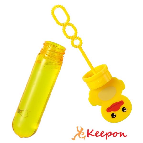 かわいいアヒルのシャボン玉！シャボン液入りなのですぐに遊べます。商品サイズ/φ38×140mm材質/PP、PET