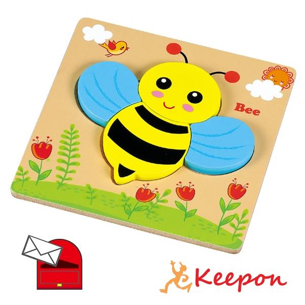 かわいいみつばち柄のかんたんパズル！4ピース商品サイズ/150×150×10mm材質/MDF