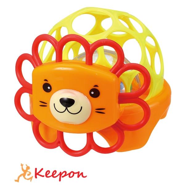 可愛いライオン型のラトルボール！商品サイズ/80×85×95mm材質/ABS、TPR、GPPS