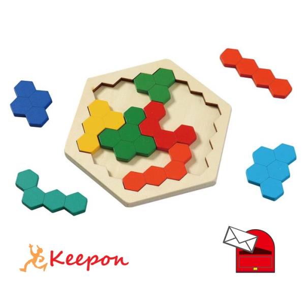 答えが何通りもある木製パズル！遊びながら、頭を鍛えることができる木製パズルです。答えが何種類も存在するので想像力、創造力、集中力を鍛えることができます。商品サイズ/145×127×10mm材質/木