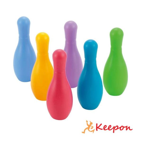 ボール2個付！手軽に遊べるボーリングセット！サイズ： ピン：φ45×140mm、ボール：φ60mm材質：PE