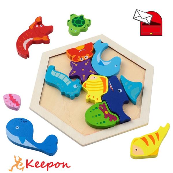 13種類の海の生き物をモチーフにした、あたたかみのあるカラフルな木製パズルです。お子さまが安心して遊べるように、ピースの角を丸く仕上げています。自然素材の優しい質感と安全設計で、親子で一緒に楽しく遊べる知育アイテムです。商品サイズ/190×...