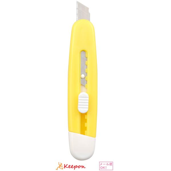 ミニサイズのカッターナイフ！サイズ：93×20mm重量：9.5g材質：PP・鉄