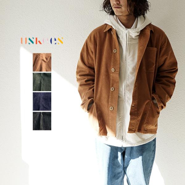 USKEES(アスキーズ)BUTTONED CORD OVERSHIRTS  ボタンコードオーバーシャツ/font>クラシックなオーバーシャ??ツからインスピレーションを得たシンプルでボックス型のデザイン。こちらはコーデュロイ素材のタ...