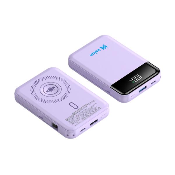 機内持ち込みOK！準固体電池使用で燃えにくい！次世代型モバイルバッテリー マグネット式ワイヤレス充電器 Smart Watch対応 4台同時充電可能 ワイヤレスｘ1、Type Cｘ2、USB Aｘ1 22.5W急速充電 KPOWERシリーズ...