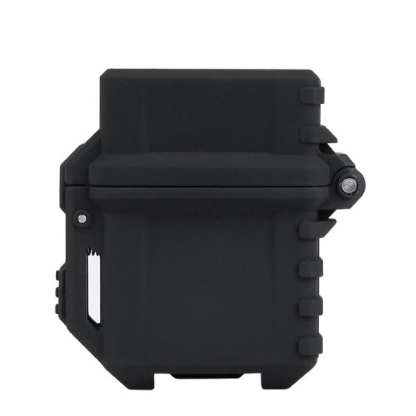 "軽量でコンパクト、持ち運びに便利です。耐熱性、耐久性に優れています。素材：ナイロンと繊維重量：約16gサイズ：60×55×20mm適応：Zippoカラー：ブラックパッケージ内容：1×ライター収納ケース"※当商品ご注文から発送まで 約3〜7...