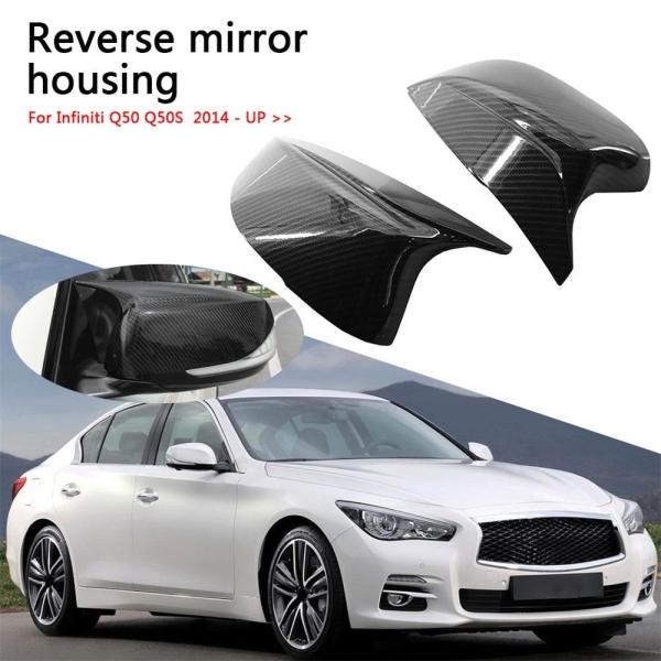 "【対応車種】 V37スカイライン HV37 ZV37  【対応年式】 2014-2019年式 （ビッグマイナーチェンジ前のインフィニティスカイライン）  【商品内容】 エアロ ミラーカバー×2  【カラー】 カーボン調(プリントカーボンカ...