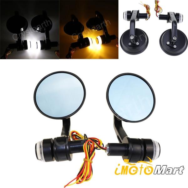 " 素材：プラスチック・ガラス・アルミ付属：左右セット適合：サイズの合うほとんど全てのバイクに取り付けることができますホンダ カワサキ ヤマハ スズキ ハーレー BMWなどハンドルバーサイズ 22mm取付：簡単に取り付けることができます。※...