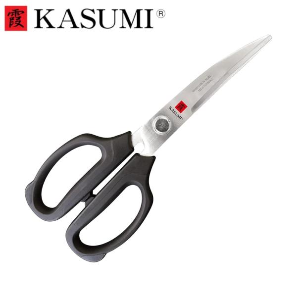 キッチンでの作業がより快適になる、霞 キッチンハサミ モリブデンバナジウム鋼。関の刃物メーカー、SUMIKAMAが誇る高品質なキッチンバサミです。モリブデンバナジウム鋼の3mm厚の重厚な刃で食材をスムーズにカットする事ができます。刃部がカー...