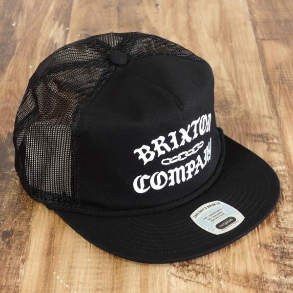 BRIXTON ブリクストンCHAINS NP HP TRUCKER HAT5パネル メッシュフラットキャップスナップバック ブラックリサイクル漁網をツバに採用した、環境配慮型のハイプロファイル・トラッカーキャップです。オーガニックコットン...