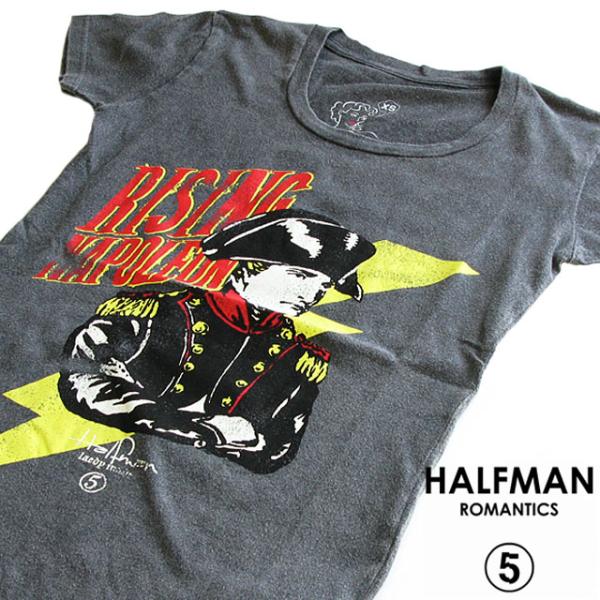 【クリックポスト発送】HALFMAN ハーフマンRISING GENERALレディース TシャツバンドTeeという体（てい）のデザインTee。ちょっとややこしい感じのコンセプト。HLAFMANに限らず、架空のバンドでワールドツアーのTeeと...