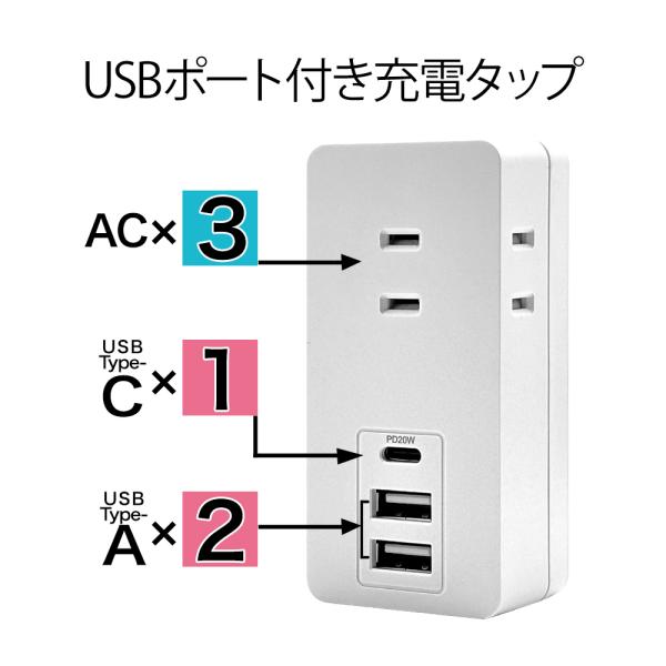 梱包内容：AC充電器×1 重さ：98g商品型番：R3ACC2A20W01WH[入力] AC100V 50/60Hz 14A[出力] AC 合計1400W(MAX)[出力] Type-A：5V/3A　　　Type-C：5V/3A,9V/2.2...