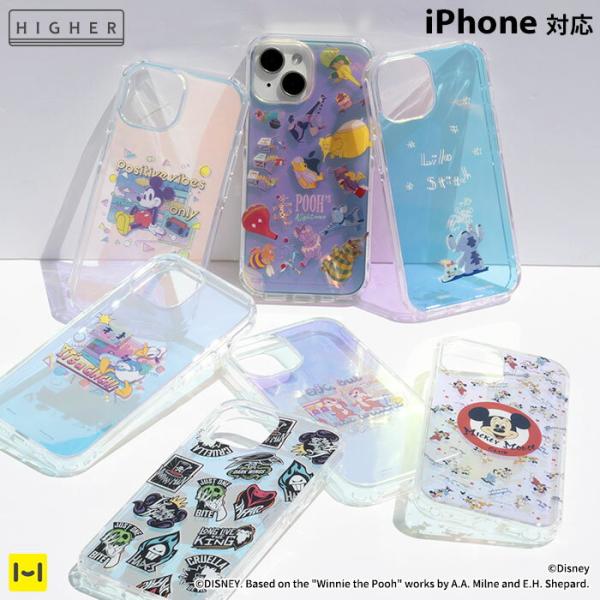 商品ディズニーキャラクター HIGHER ハイブリッドケース 機種iPhone15iPhone14iPhone13 カラーミッキーマウス クラブミッキーマウス ティポップドナルドダック シティポップチップ＆デール シティポップスティッチ ラ...