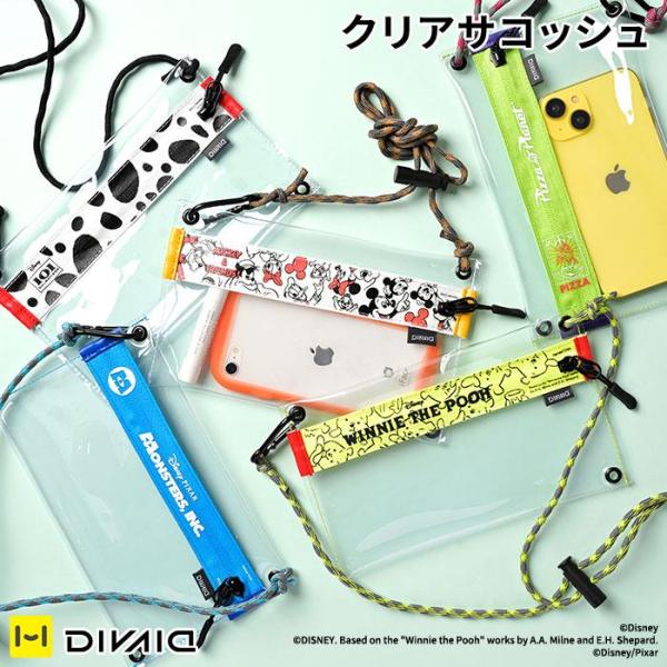 【発売日：2023年10月30日】商品 ディズニーキャラクター DIVAID クリアサコッシュ カラーミッキー＆フレンズ101匹わんちゃんプー・フェイスピザ・プラネットモンスターズ・インク キーワードサコッシュ ディズニーキャラクター クリ...