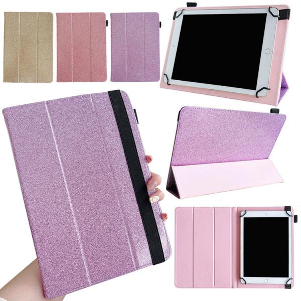 dtab d-51C 10.1型 / dtab Compact d-52C 8.4型 ケース / カバー 手帳型 かわいい ラメ グリッター PUレザー ペン収納 スタンド機能 軽量 薄型 シンプルドコモ dタブ d-51C / dタブ コ...