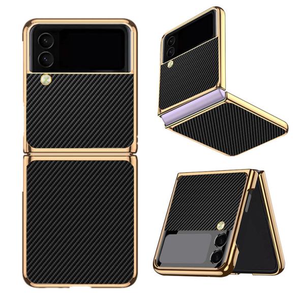 Galaxy Z Flip3 5G SCG12 SC-54B ケース/カバー 折りたたみ型 Android スマホアクセサリー メッキ PUレザー カーボン調 ギャラクシーZ フリップ3 5G 頑丈ギャラクシー Z フリップ3 5G 折りた...