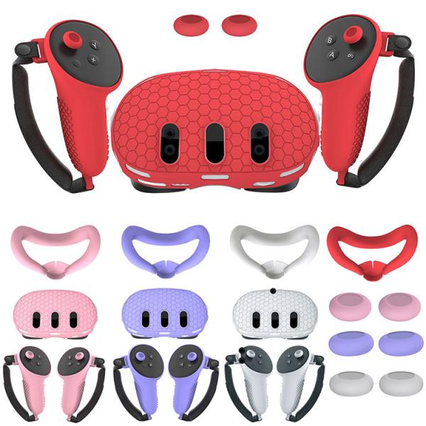 Meta Quest 3 ケース カバー シリコン 保護ケース/カバー メタ クエスト3 コントローラーカバー 耐衝撃ケース/カバー ソフトケース オキュラスシリコン ソフトケース ソフトカバー メタクエスト3 VR