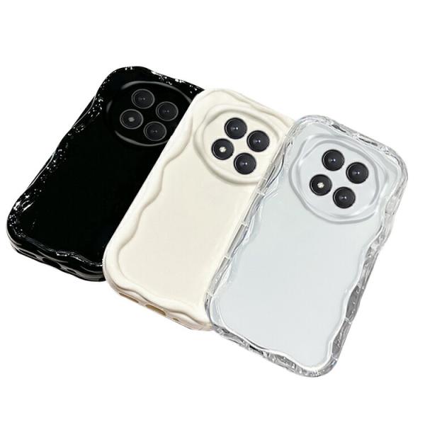 波状 ソフト ケース 耐衝撃ケース ストラップホール付き 可愛い お洒落 シャオミ レッドミー ノート15/ノート15 プロ /ノート15 プロ プラス 可愛い お洒落