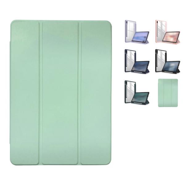 Samsung Galaxy Tab S9 ケース 11インチ 手帳型 カバー PUレザー 背面透明 アクリル スタンド機能 ペン収納 サムスン ギャラクシー タブS9 衝撃吸収タブレットカバー 小学生 中学生 小学校 中学校 通学 PTA