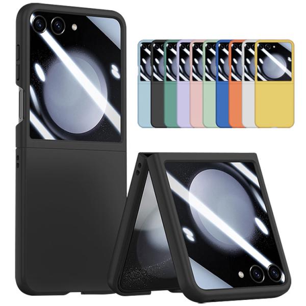 プラスチック ハードケース+サブディスプレイ液晶保護フィルム ギャラクシー Z フリップ 6 衝撃吸収 スマホケース スマホカバー ハイブリッド おすすめ ストラップホール付き