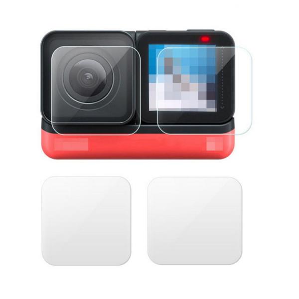 Insta360 ONE RS 強化ガラス 液晶保護フィルム+レンズ保護フィルム 強化ガラス シート 傷つき防止 フィルム 強化ガラスフィルムインスタ360 ワン RS 液晶保護ガラスフィルム 傷防止