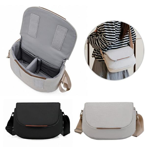 一眼カメラ本体と交換レンズや電源アダプターなどのアクセサリーが収納可能 ダブルズームキット一式の収納に最適なカメラバッグ パナソニック ルミックス DC-TZ99