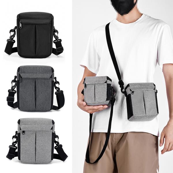 キャノン イオス 一眼カメラ本体と交換レンズや電源アダプターなどのアクセサリーが収納可能　ダブルズームキット一式の収納に最適なカメラバッグ