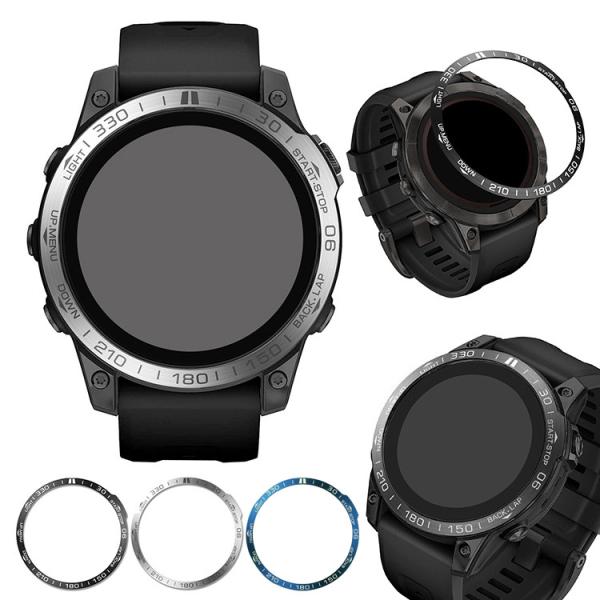 Garmin fenix 7X Pro ベゼルリング fenix 7 Pro fenix 7S Pro 保護カバー ベゼルリングフレーム ステンレス 取付簡単 粘着式 ガーミン フェニックス7X プロ粘着式で簡単取り付け