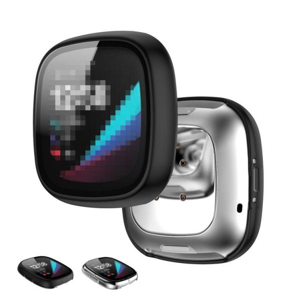 Fitbit Versa4/sense2 ケース カバー 液晶面強化ガラス 全面保護 液晶保護ケース フィルム一体 ハードケース フィットビット ヴァーサフィットビット ヴァーサ 4/フィットビット Sense2