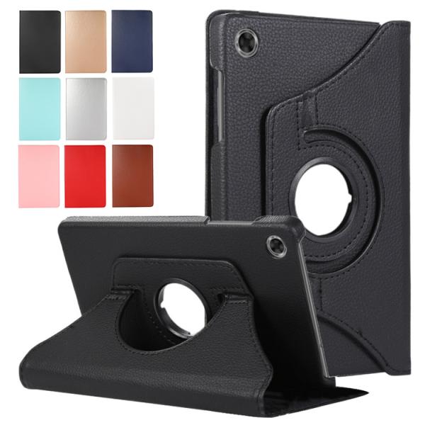 Galaxy Tab A9 ケース 8.7インチ クリア 手帳型 カバー PUレザー スタンド機能 360度回転 サムスン ギャラクシー タブA9 8.7インチ 衝撃吸収 シンプルタブレットカバー 小学生 中学生 小学校 中学校 通学 PTA