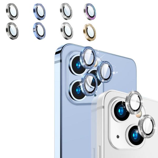 iPhone14/14 Plus/14 Pro/14 Pro Max カメラレンズカバー レンズ保護 強化ガラス アルミカバー かわいい キラキラ おしゃれ ガラスフィルム メタルカバーApple アップル