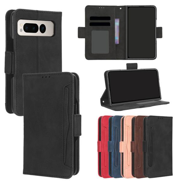 Google Pixel Fold ケース 耐衝撃 カバー 手帳型 カバー PUレザー 手帳型レザーケース スタンド機能 カード収納 ストラップホール付き グーグル ピクセルPUレザー 手帳型レザーケース カバー 衝撃吸収