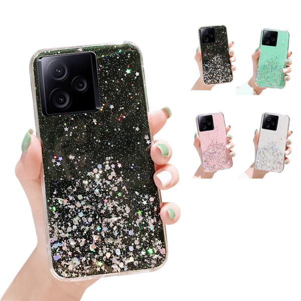 Redmi 12 5G クリアケース Redmi Note 12R カバー クリア 透明 TPU ソフト ケース ラメフレーク きらきら かわいい キラキラ シャオミクリアケース TPU ソフト ケース 小米 シャオミ
