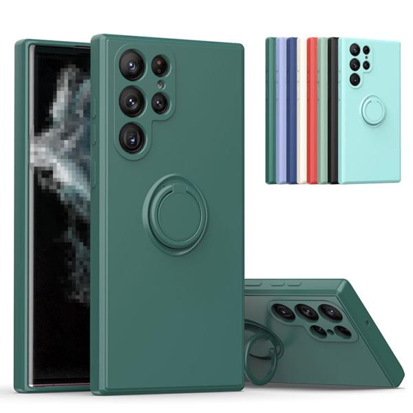 Samsung Galaxy S23 ケース 耐衝撃 シンプル 背面ケース サムスン ギャラクシー S23/S23 プラス/S23 ウルトラ アンドロイド 一体型リング付き TPU素材の耐衝撃ソフトカバー サムスン ギャラクシー S23