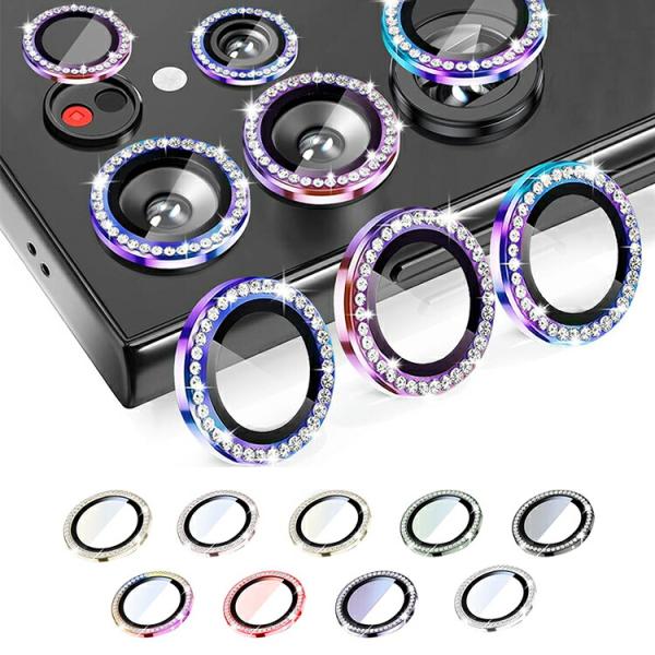 ラインストーン デコレーション サムスン ギャラクシー S25 /プラス/ウルトラ カメラレンズ 保護フィルム