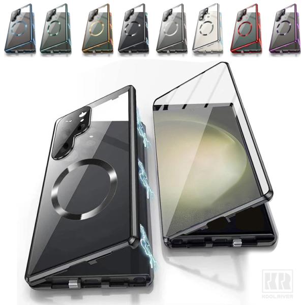 カメラ保護 液晶 + カメラも全面保護 アルミバンパー 強化ガラス バックパネル付き マグネット式 簡単装着 サムスン ギャラクシー S26/S26 プラス/S26 ウルトラ おすすめ