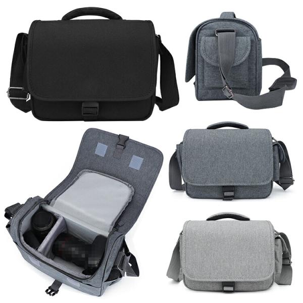 ソニー 一眼カメラ本体と交換レンズや電源アダプターなどのアクセサリーが収納可能　ダブルズームキット一式の収納に最適なカメラバッグ