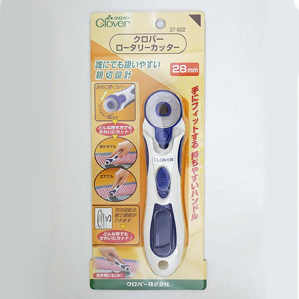 注文個数によりお届け予定日が変更になる場合があります。※在庫ありの商品でも、店頭の在庫と共有しております為、取り寄せになる場合があります。クロバー　ロータリーカッター　28mm誰にでも扱いやすい新設設計手にフィットする　持ちやすいハンドルど...