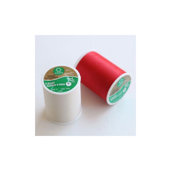 注文個数によりお届け予定日が変更になる場合があります。【デュアルデューティーART260】米国コーツ社のハンドキルティング用の糸。糸の表面に樹脂加工によるコーティングが施されており、キルト芯が引っかかりにくくもつれる心配がありません。厚手の...