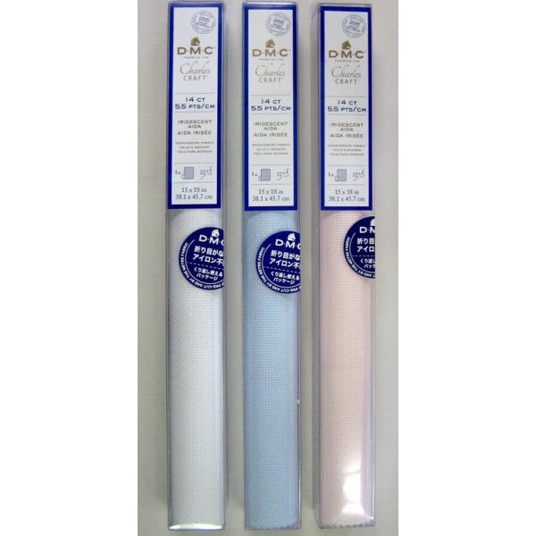 折り目がないロールタイプにリニューアル。アイロン不要ですぐに刺繍を楽しめます。パール色のラメ糸が織り込まれています。作品にほのかな華やかさを加えます。玉虫アイーダ　14カウント（55目）素材：コットン89％、ポリエステル11％サイズ：38....