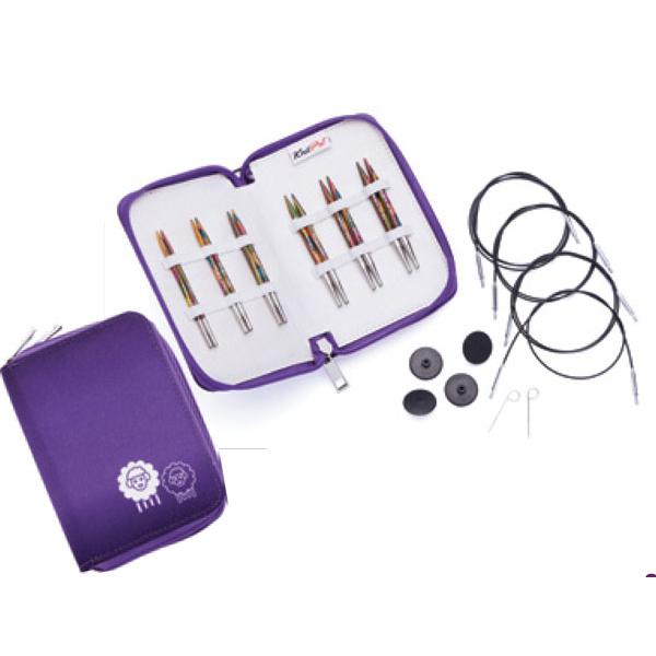 回転式ケーブル(スイーベルケーブル）がセットになった新しいシンフォニーウッドの40cm,50cm短針のデラックスセットサイズはミリ表示になりました。カラフルで編みやすいニットプロの付け替え式の輪針輪針として、 3.5, 4.0, 4.5, ...