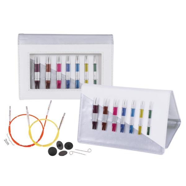 注文個数によりお届け予定日が変更になる場合があります。ニットプロの2cmごとに長さがわかるスマートスティックデラックスセットSmart Stix 短用 付け替え式輪針針先：3.0, 3.5, 4.0, 4.5, 5.0, 5.5 &amp;...