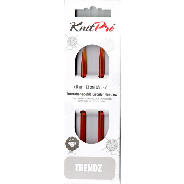 アクリル製のトレンツシリーズカラフルで編みやすいニットプロの付け替え式輪針の針先日本サイズ 5号　3.60mm