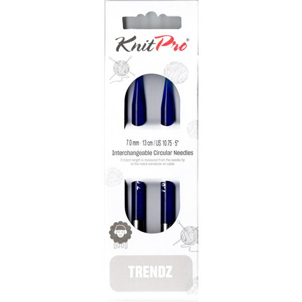 アクリル製のトレンツシリーズカラフルで編みやすいニットプロの付け替え式輪針の針先日本サイズ 5号　3.60mm