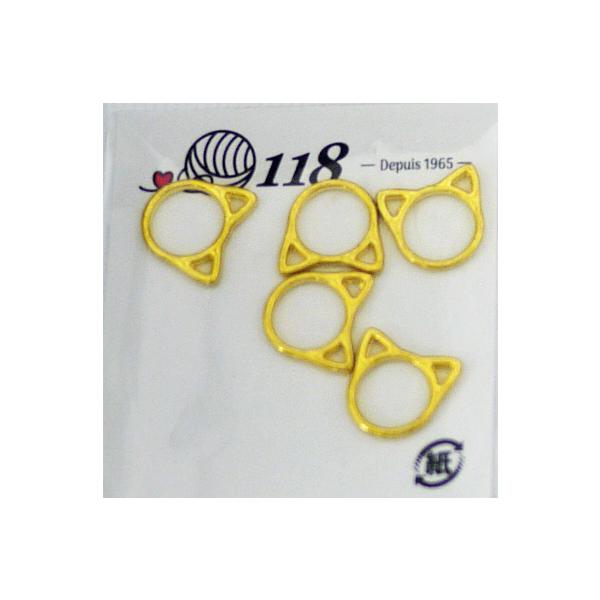 注文個数によりお届け予定日が変更になる場合があります。※在庫ありの商品でも、店頭の在庫と共有しております為、取り寄せになる場合があります。かわいいネコの形の目印マーカー目印を付けたい編み目にかけて使います。サイズ：直径約10mm入り数：5個入り