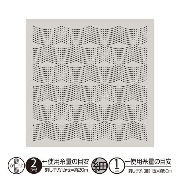 注文個数によりお届け予定日が変更になる場合があります。※在庫ありの商品でも、店頭の在庫と共有しております為、取り寄せになる場合があります。お好みの刺し子糸（別売）を組み合わせてお楽しみいただけます布だけのパックです水で消える図案入り[出来上...