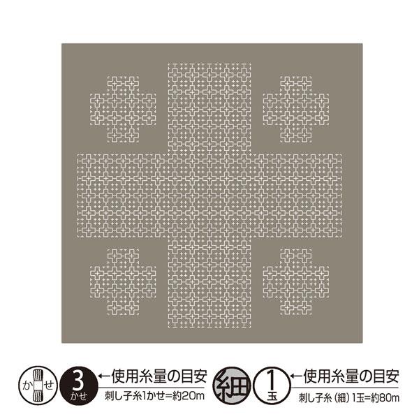注文個数によりお届け予定日が変更になる場合があります。※在庫ありの商品でも、店頭の在庫と共有しております為、取り寄せになる場合があります。お好みの刺し子糸（別売）を組み合わせてお楽しみいただけます布だけのパックです水で消える図案入り[出来上...