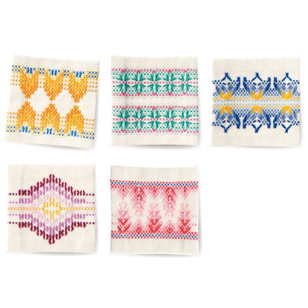 ※こちらの商品は手芸キットです。完成品の販売ではございません注文個数によりお届け予定日が変更になる場合があります。※在庫ありの商品でも、店頭の在庫と共有しております為、取り寄せになる場合があります。布の織り目をすくって横に刺していく「スウェ...